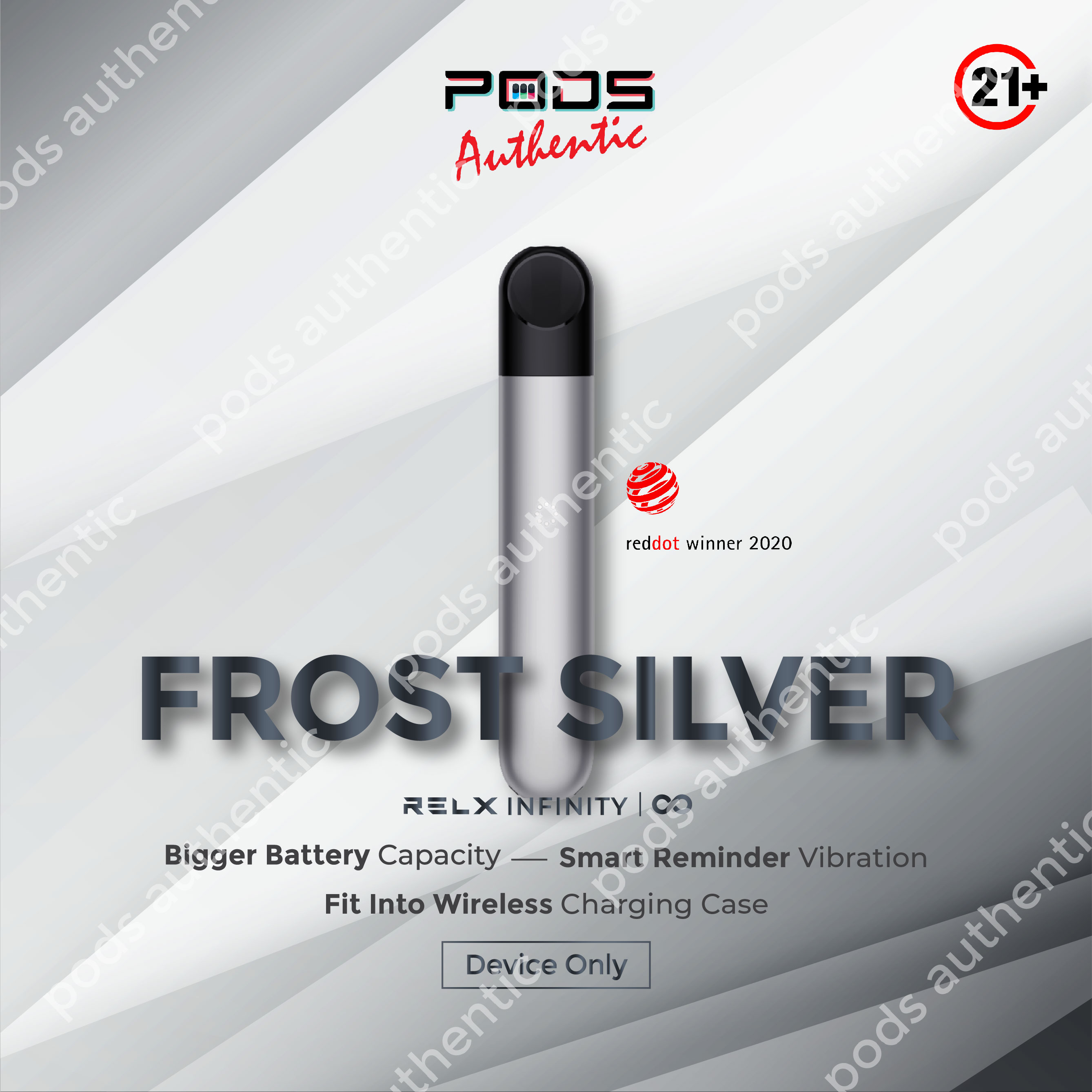 RELX Infinity Device Pro - Silver / Frost Silver. SuperSmooth™ | Lazada ...