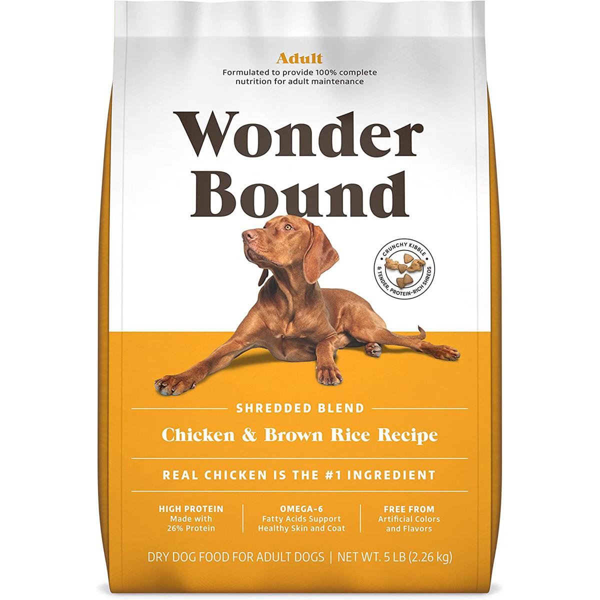 Wonder Bound High Protein, Adult Dry Dog Food - Chicken & Brown Rice ...