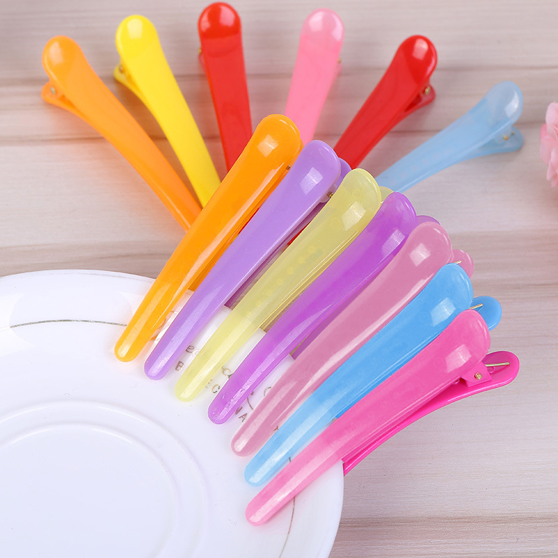 10PCS Black Plastic Single Prong DIY Alligator Hair Clip Professional ...