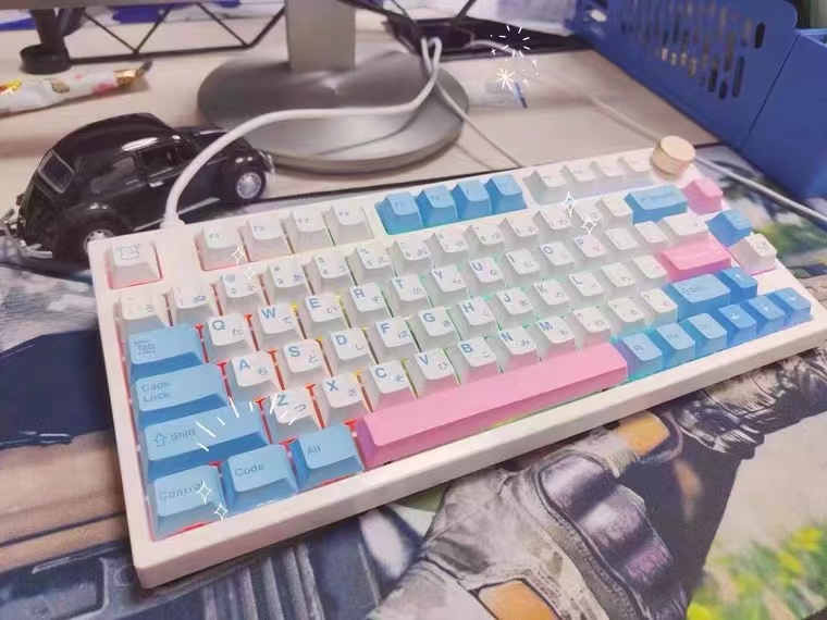 Milk Cover Keycap, PBT Sublimation Keycaps Cherry Profile for 61/87/104 ...