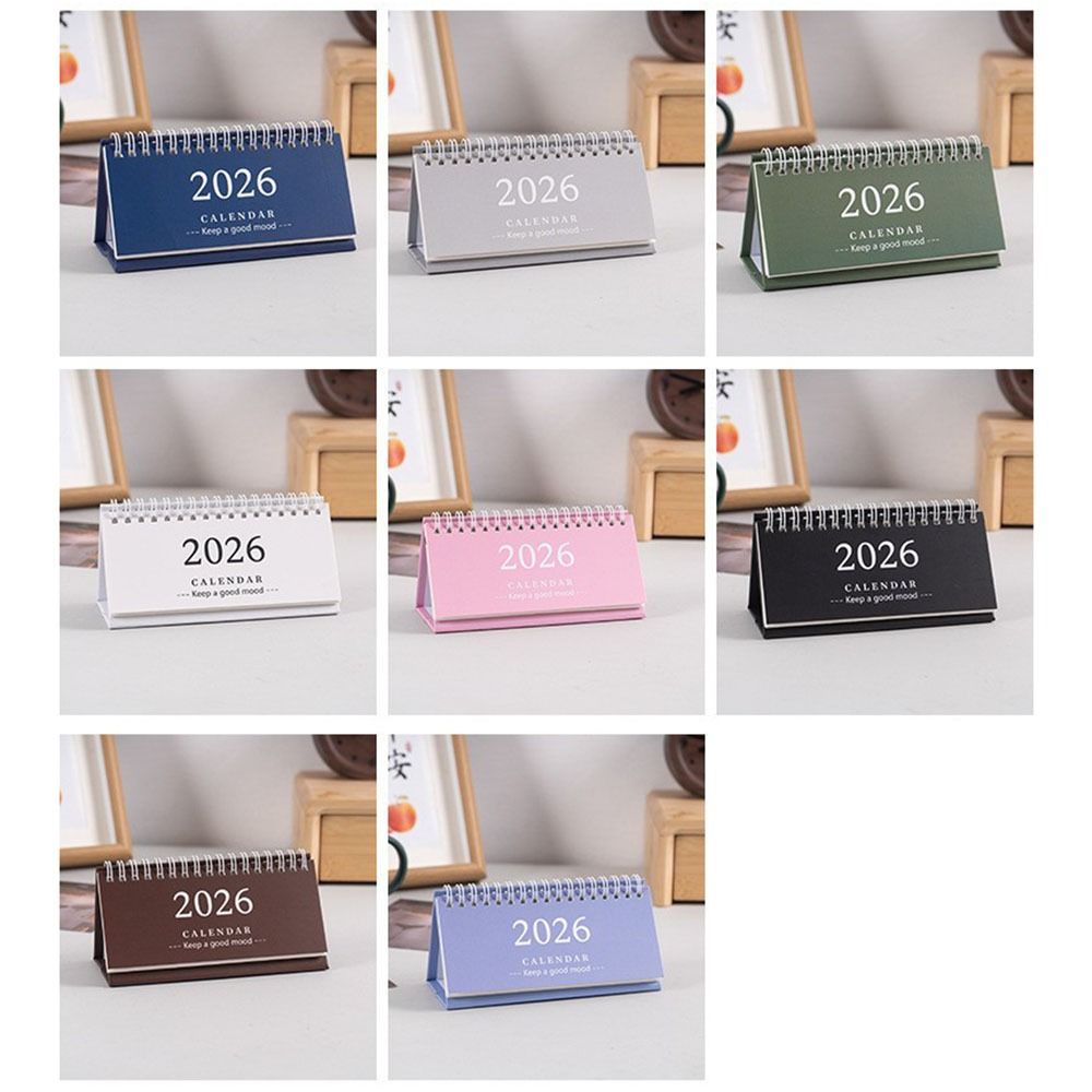 Simple Coil 2026 Desk Calendar Portable Desktop Decoration English ...