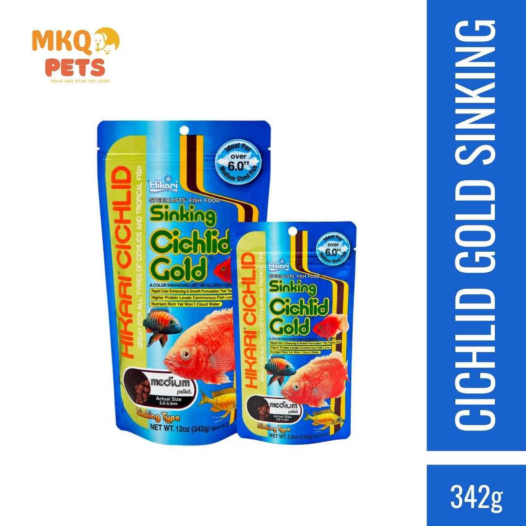 Medium Tropical Fish Food Hikari Sinking Cichlid Gold Pellets - 3.5 Oz ...