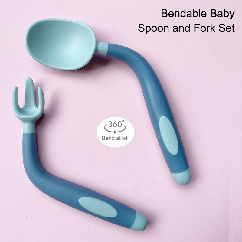 Bendable Baby Spoon And Fork Set MAILANG | Daraz.lk