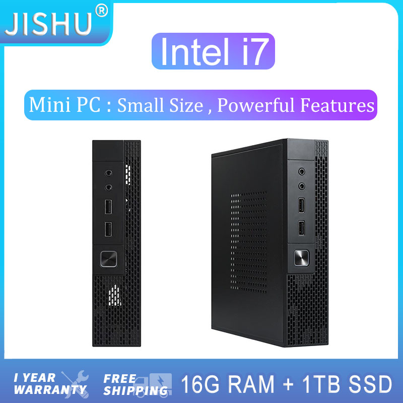JISHU Mini Desktop PC office computer Built-in Bluetooth 5G WiFi |16Gb ...