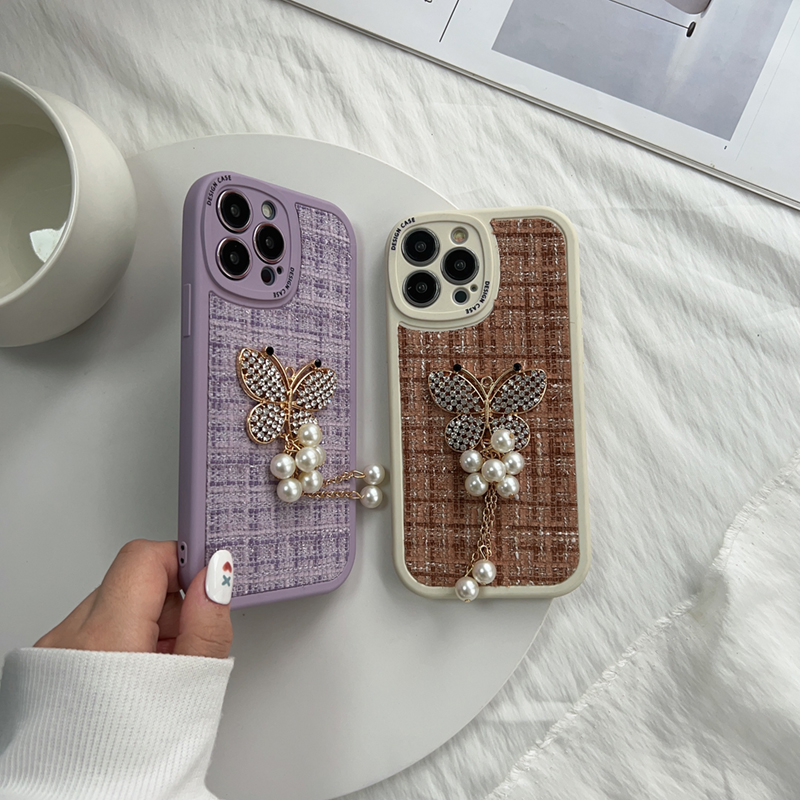 FELMYST for Redmi 13C Back Cover Butterfly Ornament Of Gemstone Pendant ...