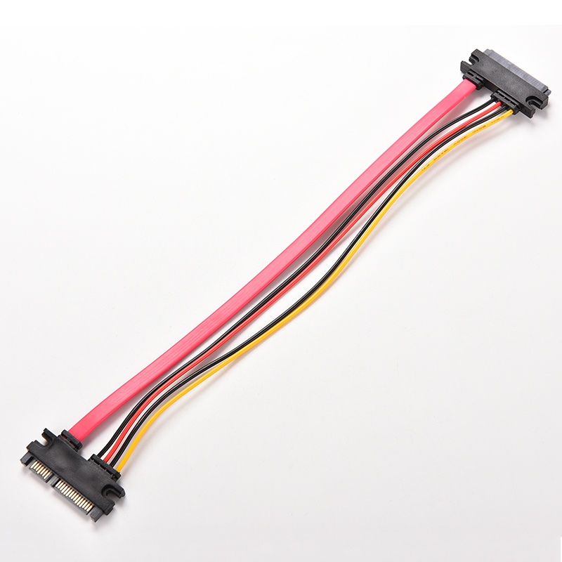 12 Inch Male to Female 7+15 Pin SATA Data HDD Power Combo Extend ...