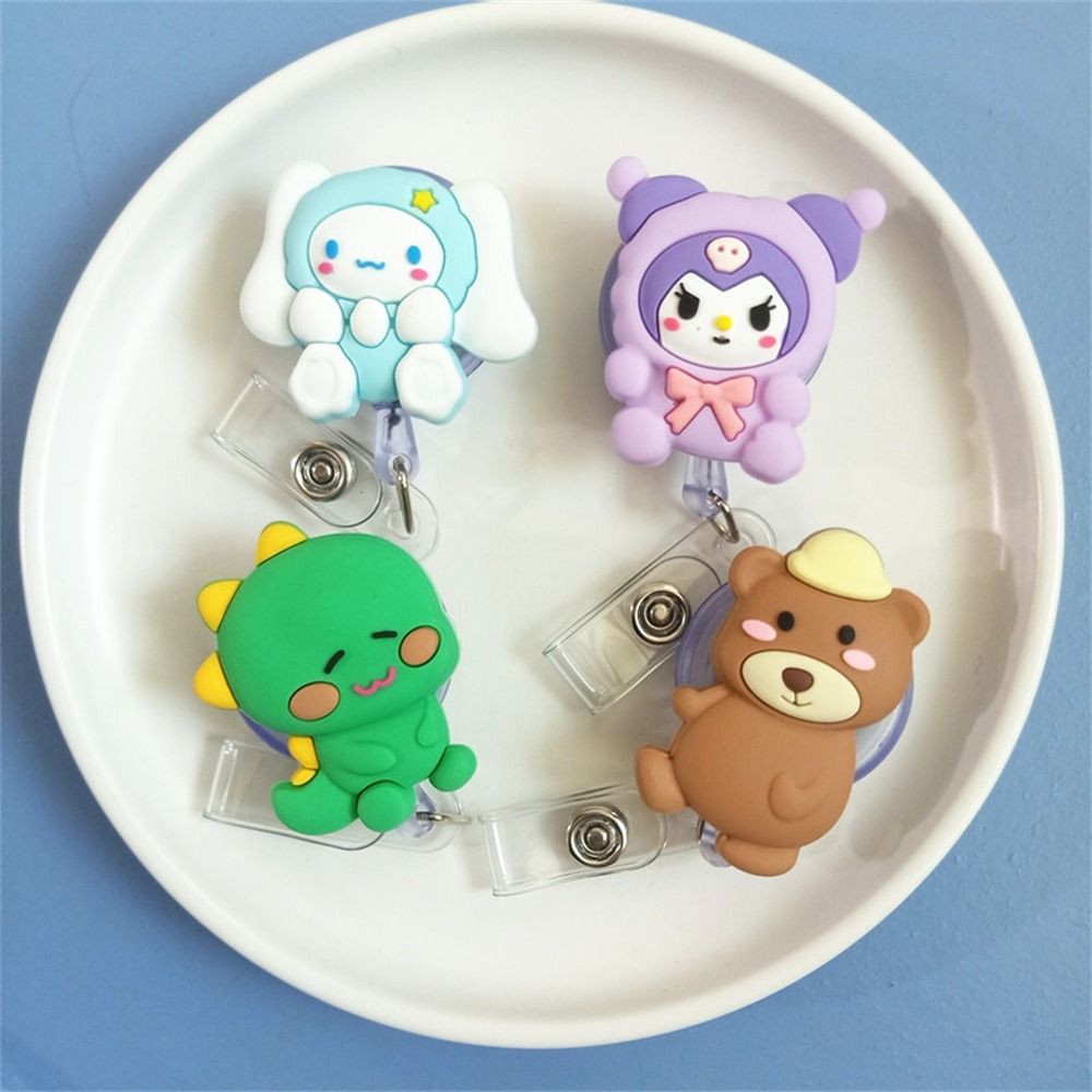 Cute Cinnamoroll Nurse Badge Reel Kuromi Name Tag Retractable Badge ...