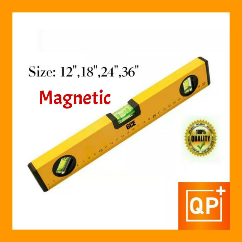 MAGNETIC SPIRIT LEVEL WATER LEVEL RULER 12' 18' 24' PENGUKUR RATA ...