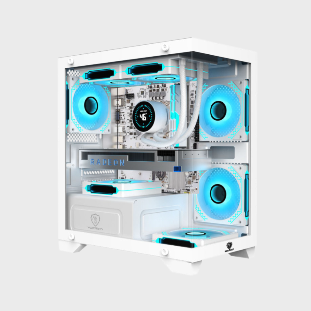 Casing Vurrion Glassify Froze Edition White M-ATX Free 3 Fan | Lazada ...