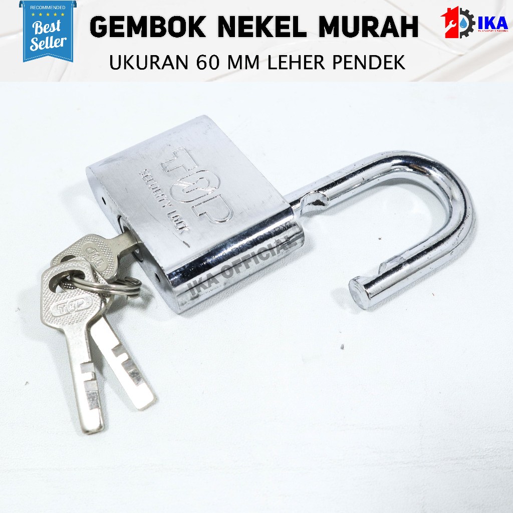 Gembok Nekel Murah 60mm / Gembok Pagar 60mm Panjang Pendek Top security ...