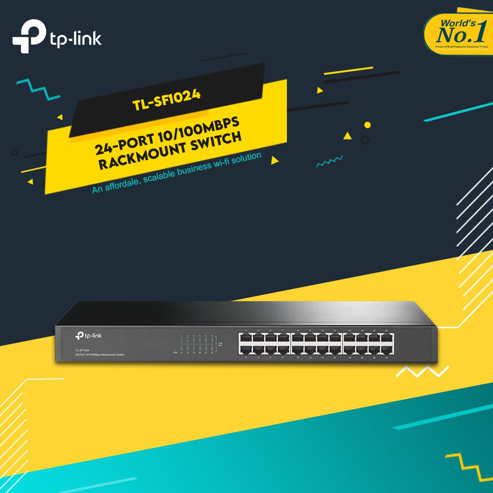 tp-link TL-SF1024 24-Port 10/100Mbps Rackmount Switch | JetStream ...