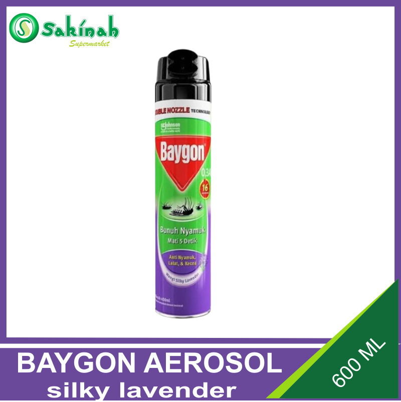 BAYGON AEROSOL SILKY LAVENDER 600ML | Lazada Indonesia