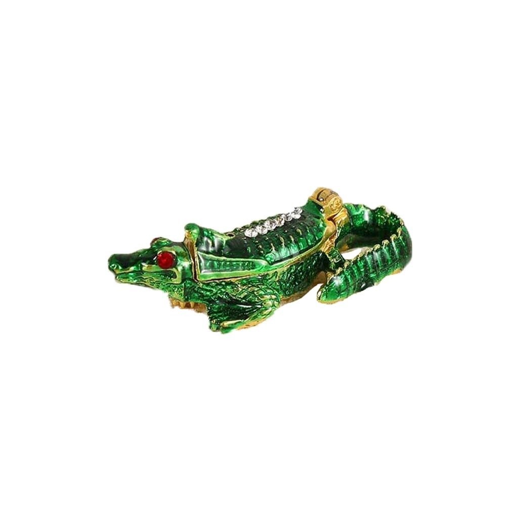 Magnetic Crocodile Mini Organizer Anti-lost Jewelry Box Alloy Ornament ...