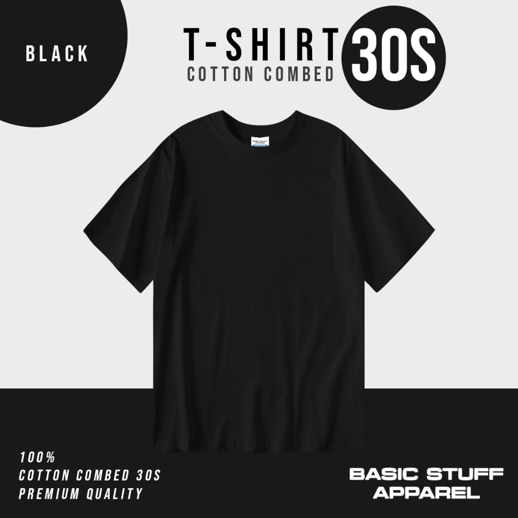 Basic Stuff Apparel T-shirt Combad 30S Polos Regular / Kaos Polos Pria ...