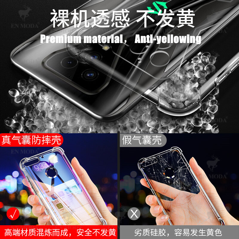 xipare for Xiaomi Black Shark 3S Shock Absorbing Ultra Clear Jelly Case ...