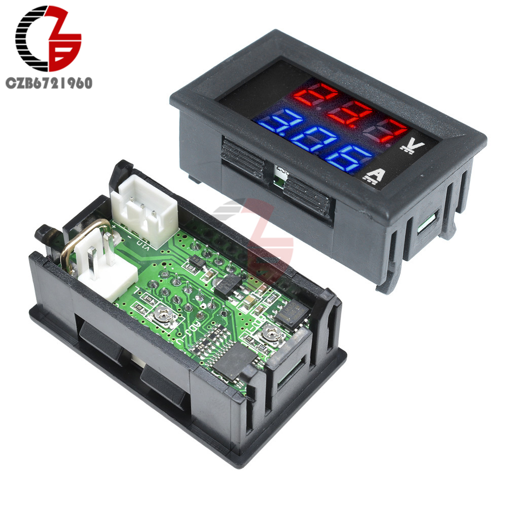 Mini Dc Digital Voltmeter Ammeter 100v 10a 50a 100a Voltage Current ...