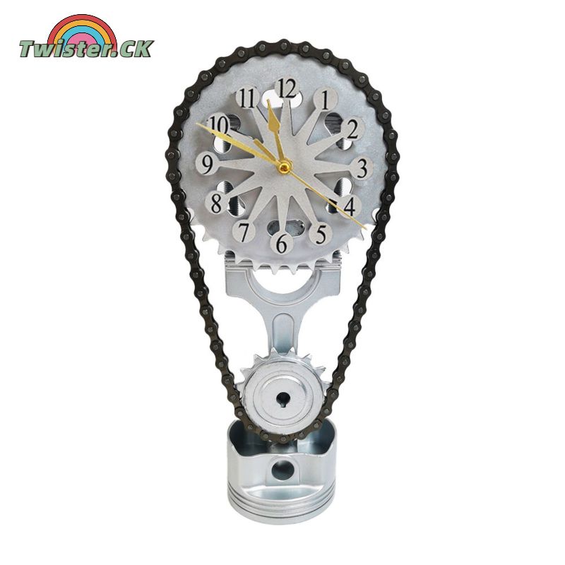 Twister.CK Metal Rotating Gear Clock Motorized Chain Clock For Living ...