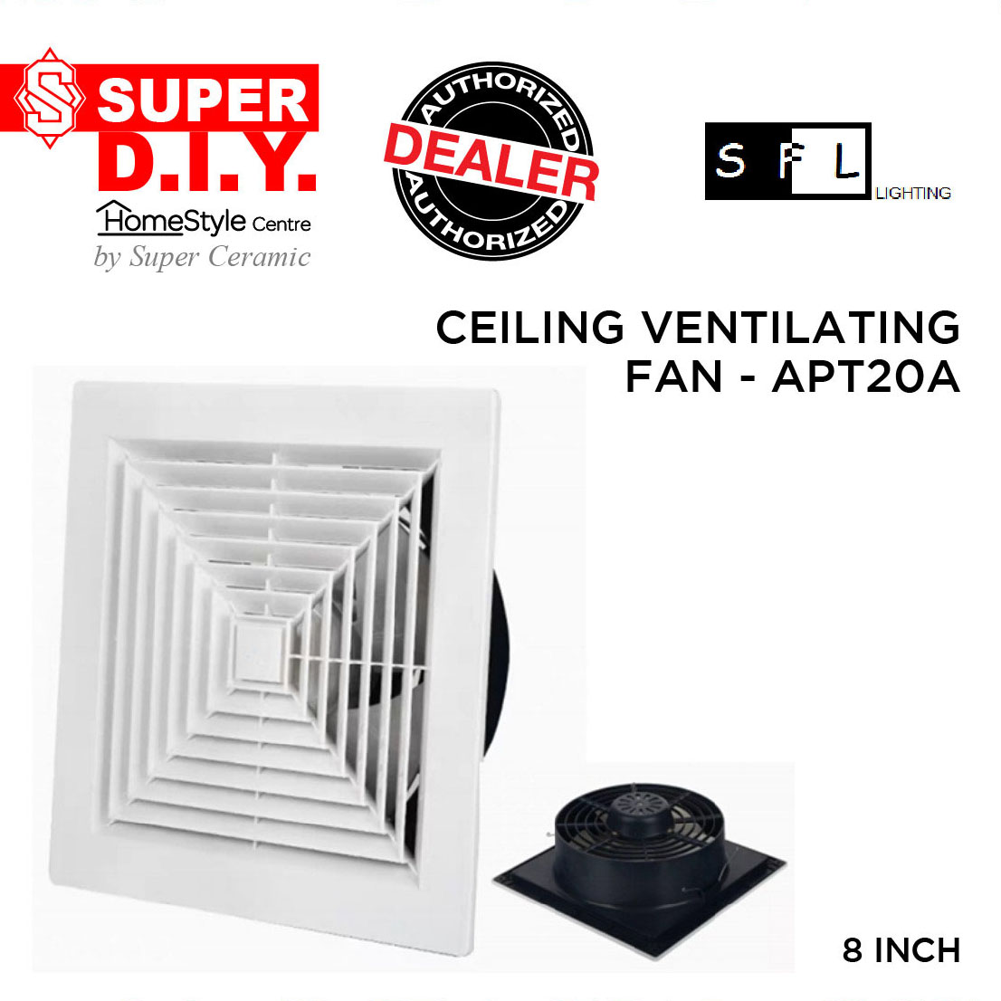 SFL APT Series Ceiling Ventilation Fan 8 to 10 inches | Lazada