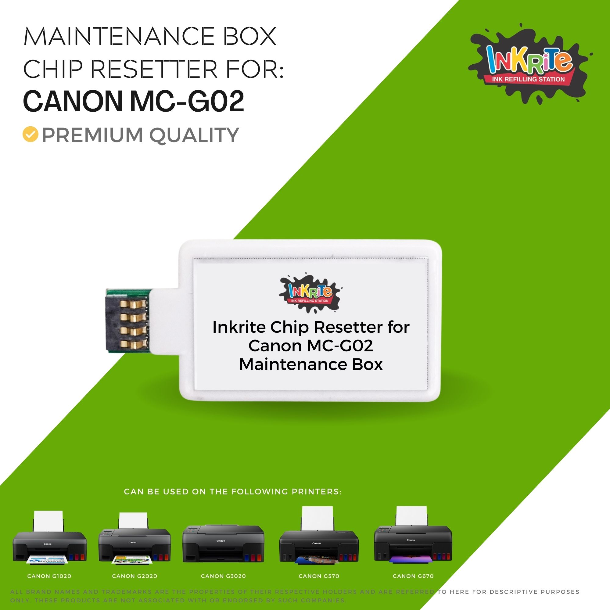 Inkrite Maintenance Box Chip Resetter for Canon MC-G02 | Lazada PH