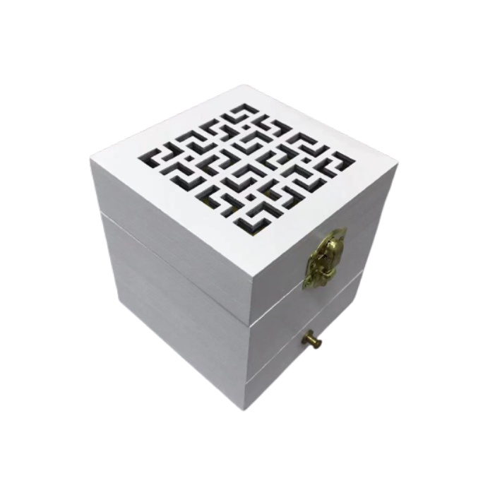 Bakhoor Burner Wooden Box Square Wood Mabkhara Bukhoor Incense Pinewood ...
