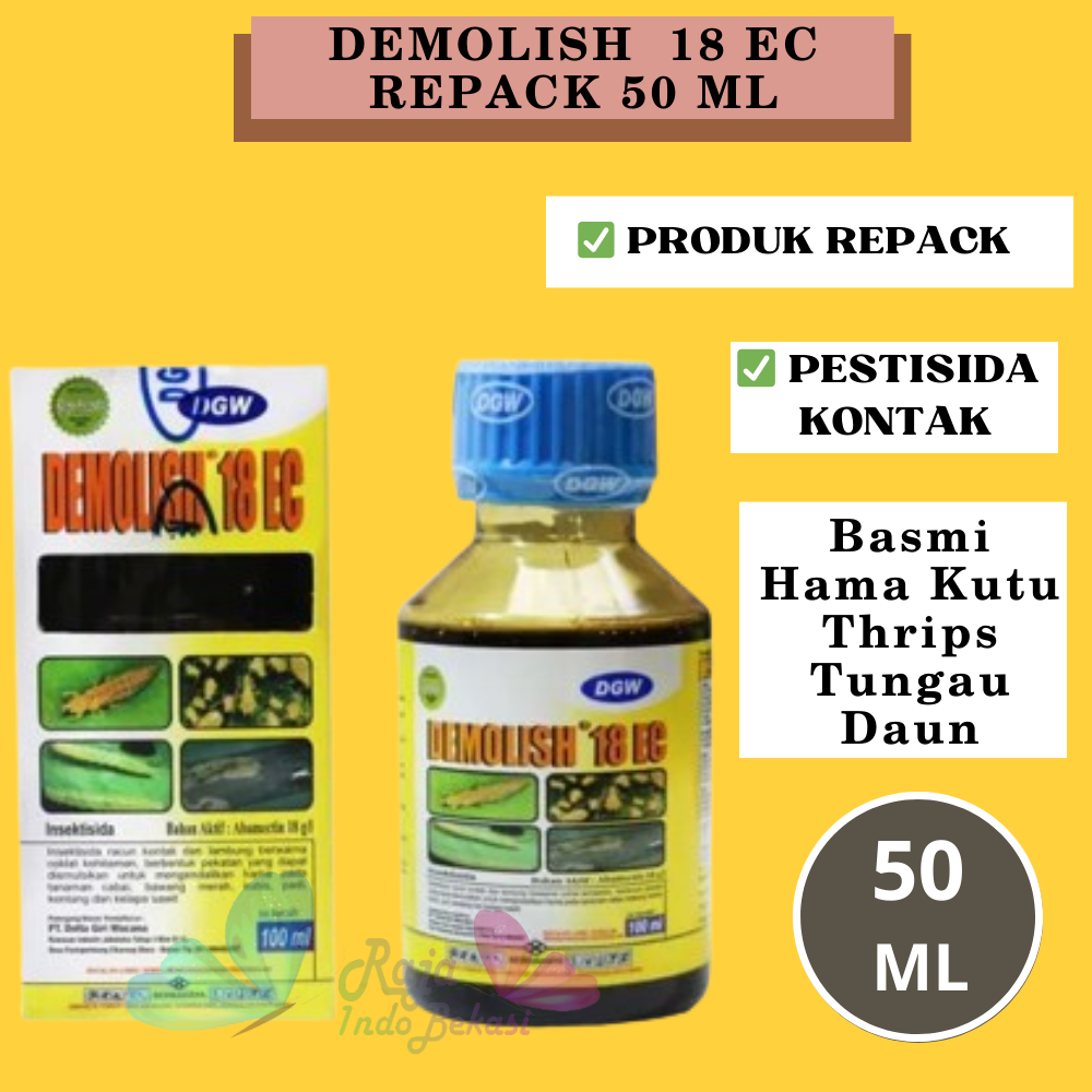 DEMOLISH Repack 50ML Insectisida Abamektin Racun Kontak Hama Kutu ...