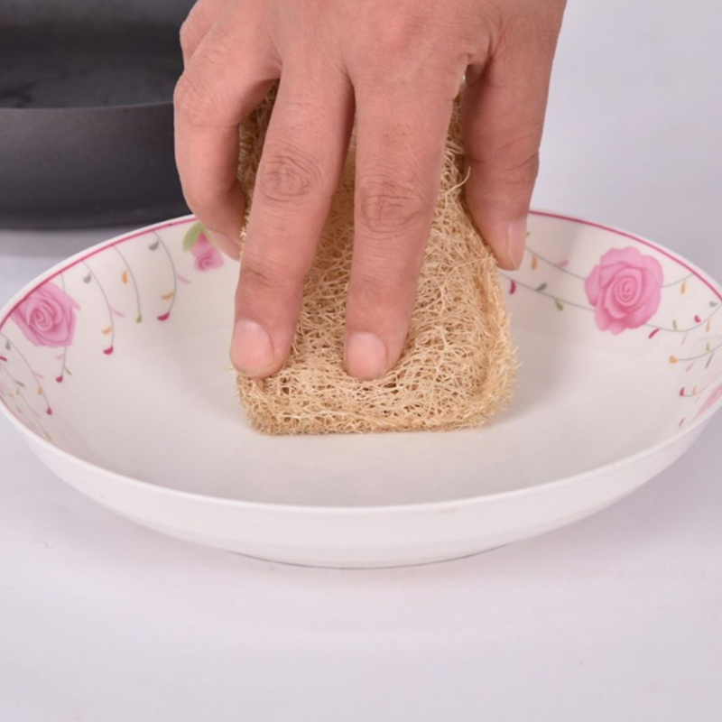 Loofah Dish Towel Does Not Hurt The Pan Sponge, Oil Stain Removing ...