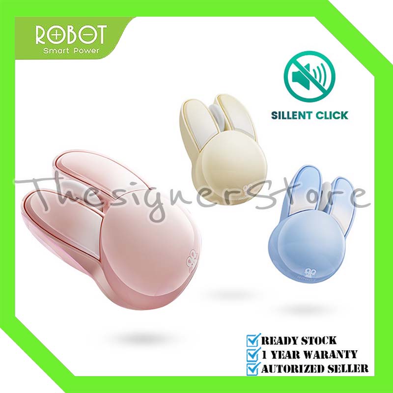 ROBOT M380 Mouse Wireless Silent Key Rabbit Kelinci Lucu - Garansi ...