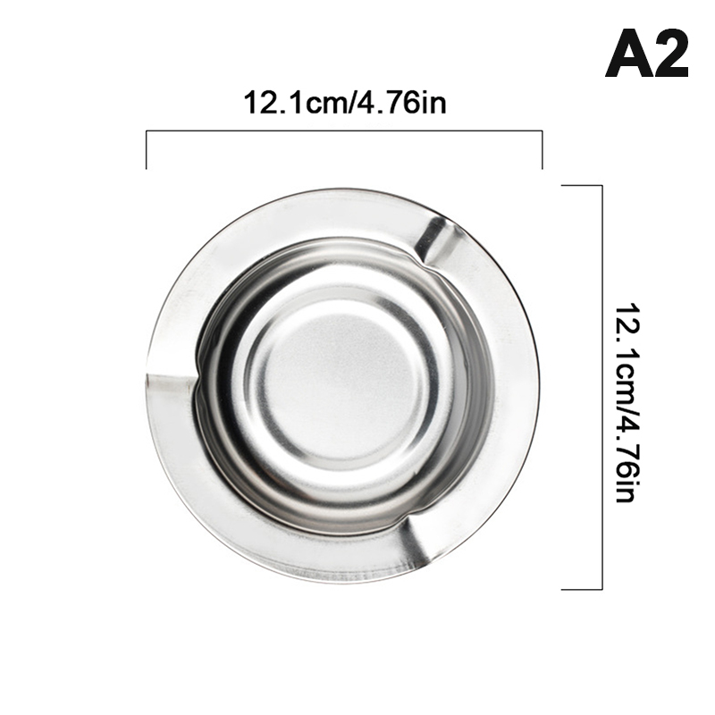 Stainless Steel Ashtray Portable Ash Tray Round Square Large Capacity ...
