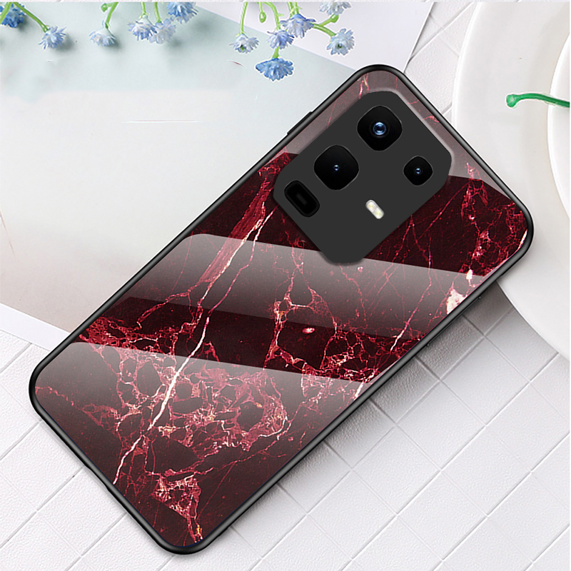 For infinix Note 50X 50S case Fashion Marble Tempered Glass Protector ...