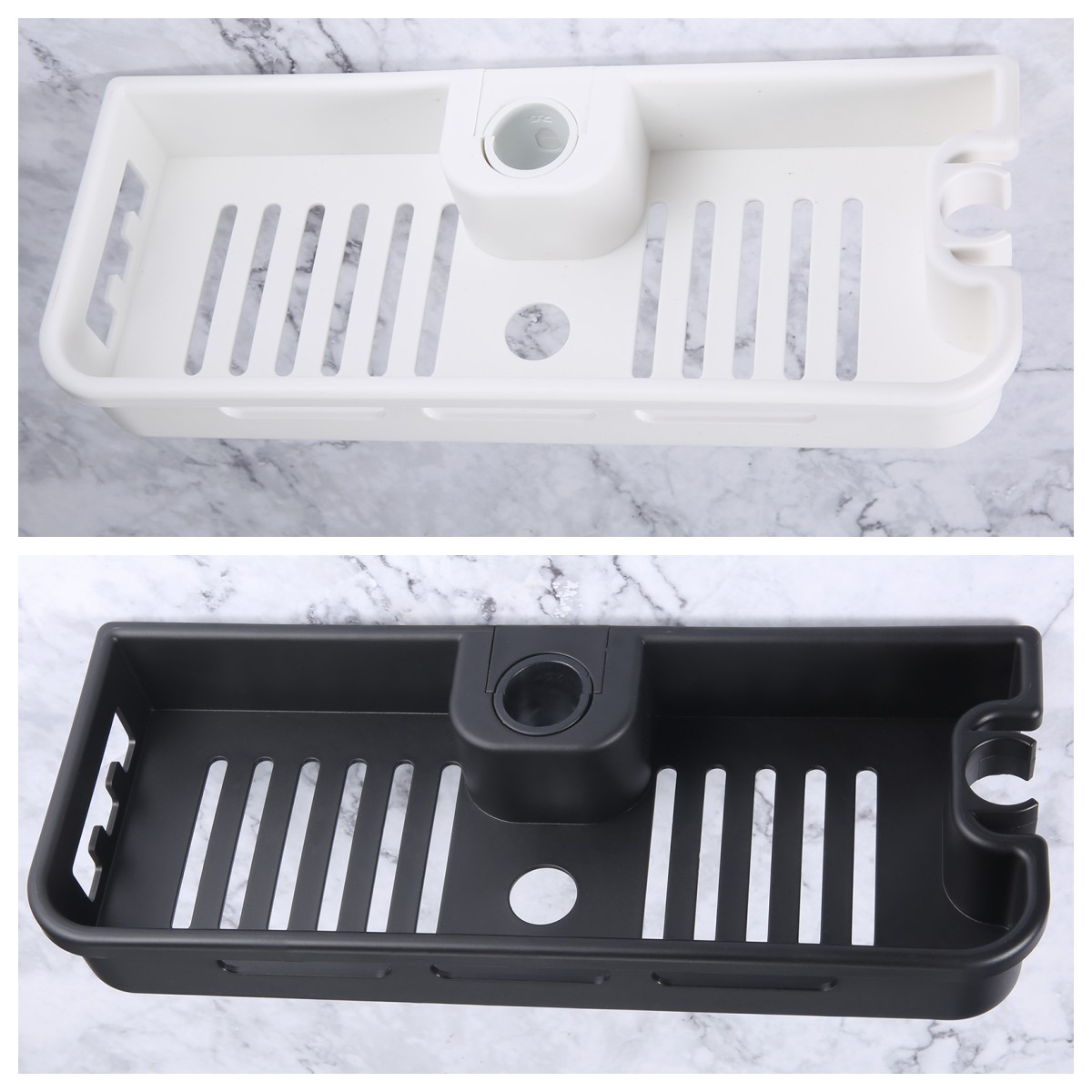 1pc Shower Storage Holder Rack Bathroom Lifting Bar Tray Shelf Hollow ...