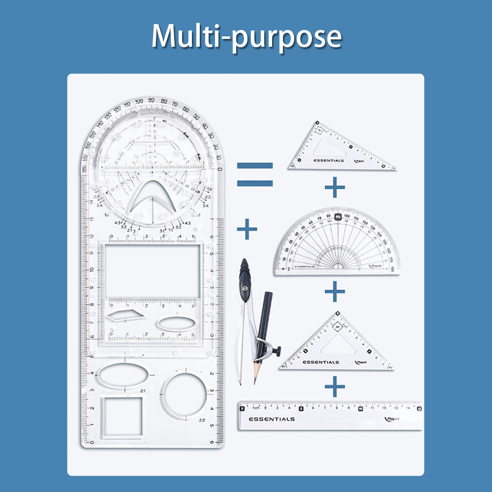 【Satisfaction guarantee】Multifunctional Drawing Ruler Geometric Ruler ...