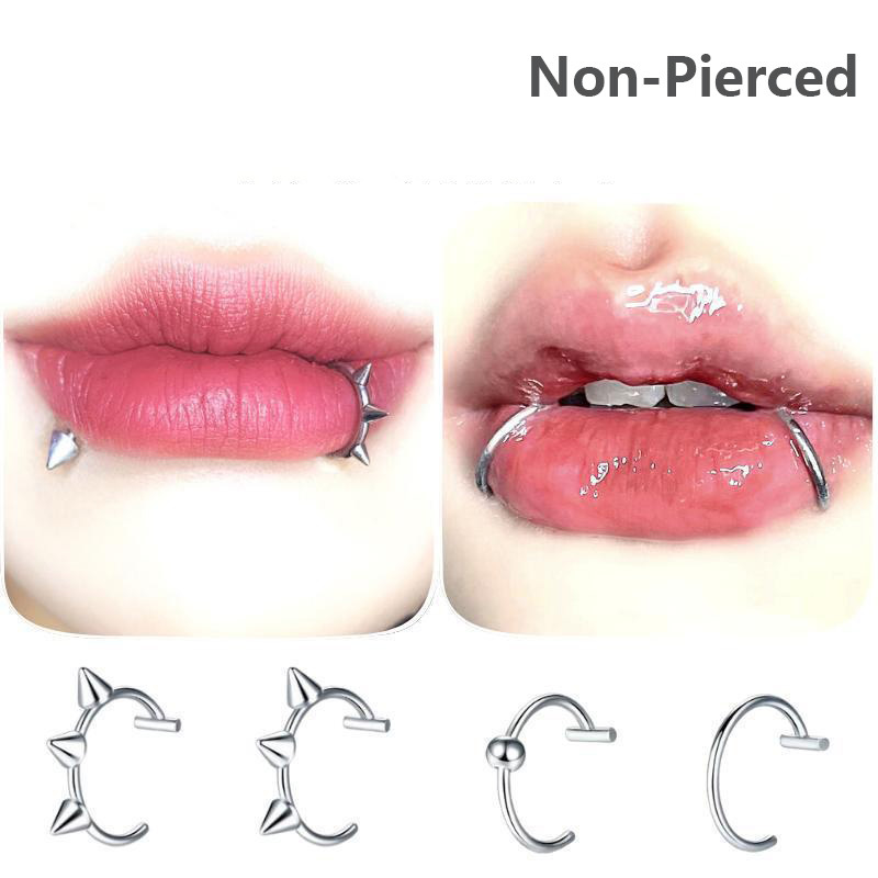 Stainless Steel Lip Stud Lip Ring Rivet Piercing Jewelry Nose Ring ...