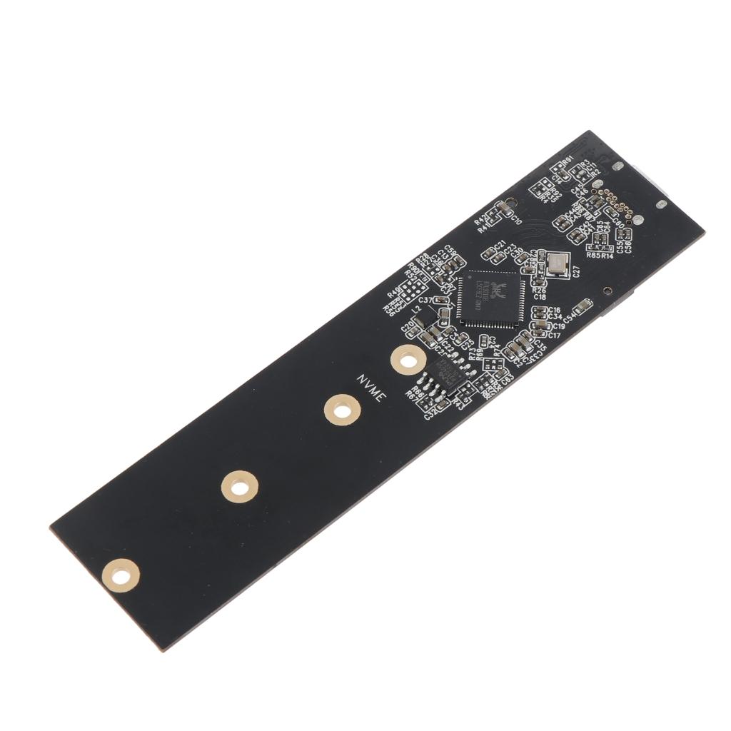 2 in 1 M.2 SATA NVME SSD to USB3.1 Adapter Card Support NVME M-Key BM ...
