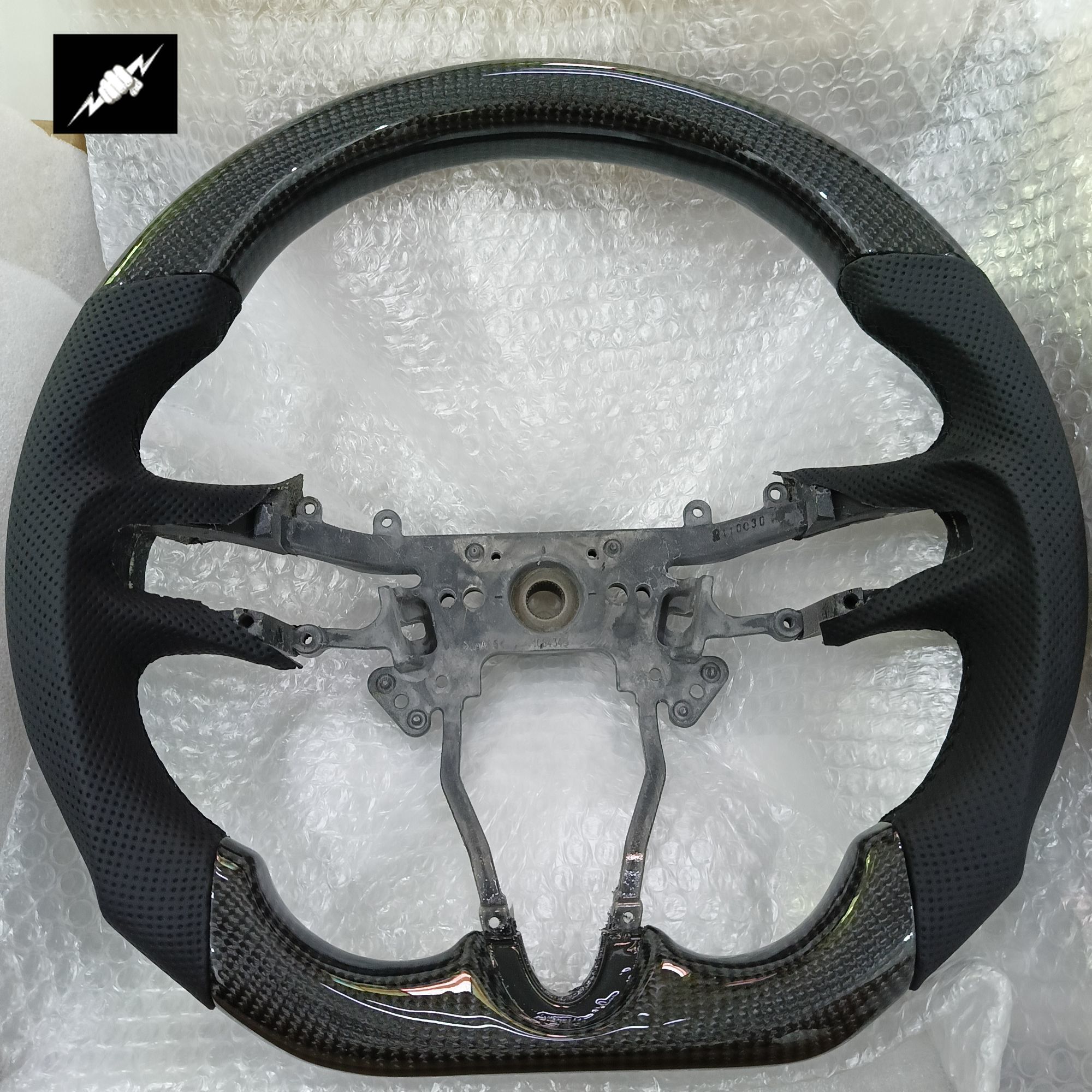 Customize Steering Wheel Frame Carbon Fiber with Skin Leather Honda ...