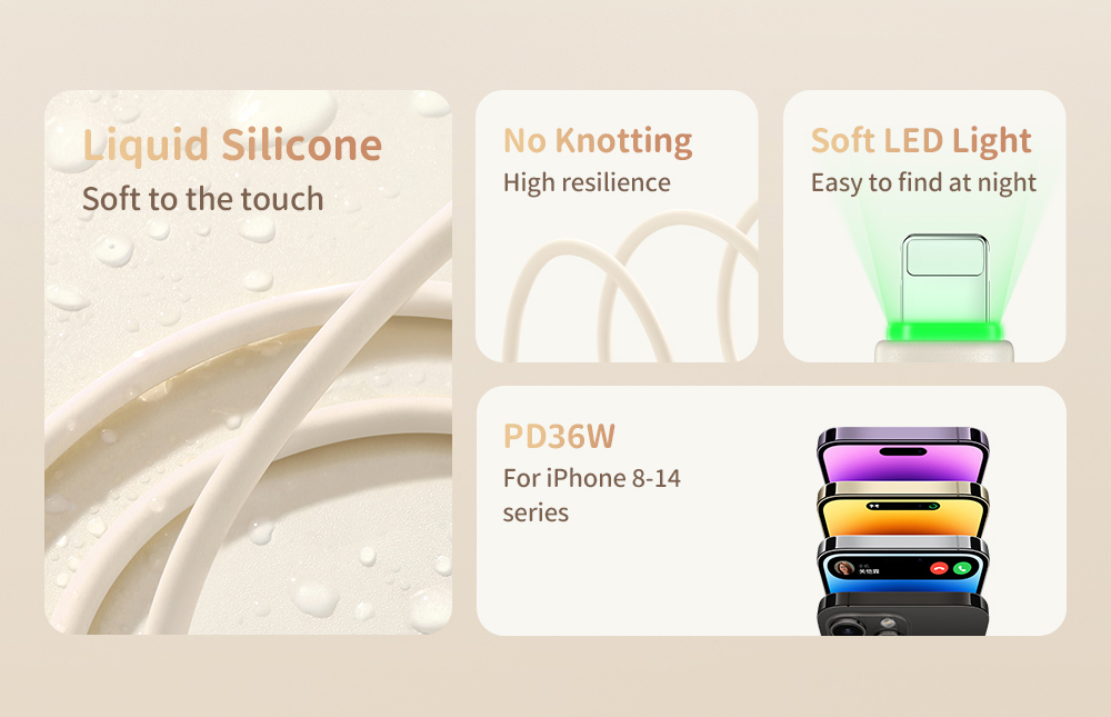 McDodo CA-476 | USB-C to Lightning 36W Data Cable LED Light 1.2m ...