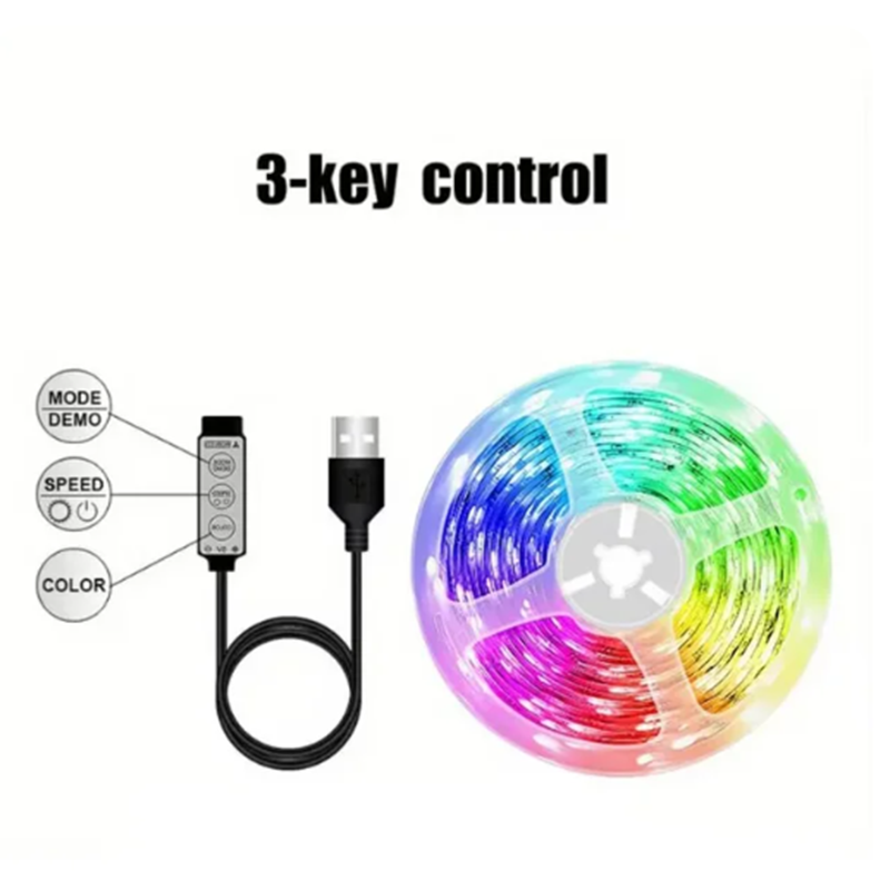 2024 5V LED Strip USB 2835 RGB LED Tape 1M 2M 3M Flexible Neon Ribbon ...