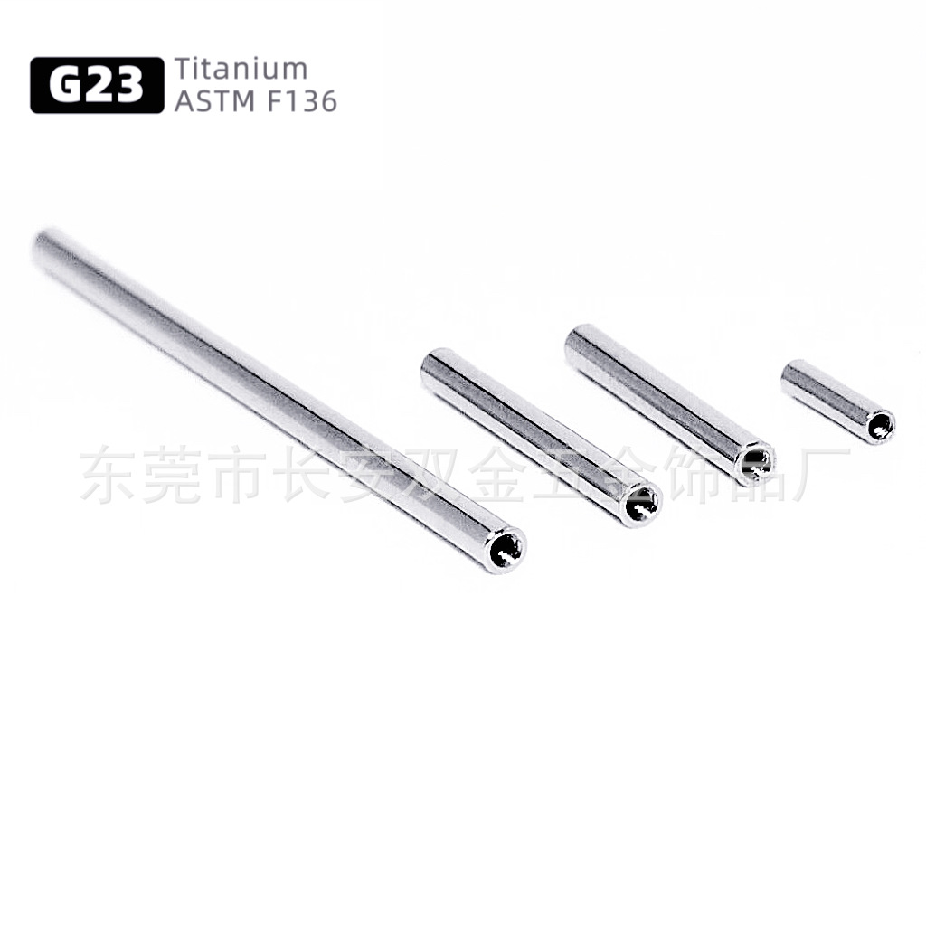 G23 Titanium Alloy Internal Thread Tongue Pin Earring Pin Eyebrow Pin ...