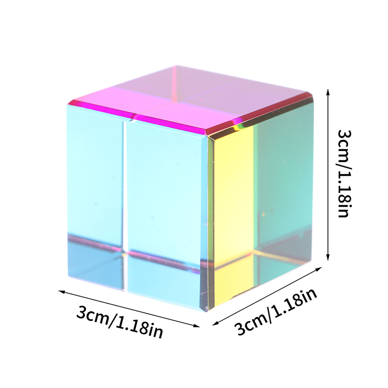 【EleganceEssence】30mm Color Cube Prism Three Primary Colors Popular ...