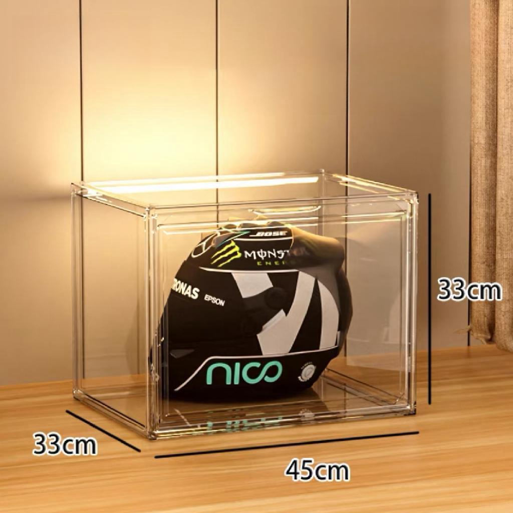 ☸Ramadan Mubarak Helmet Shelf Display Full Transparent Cabinet helmet ...