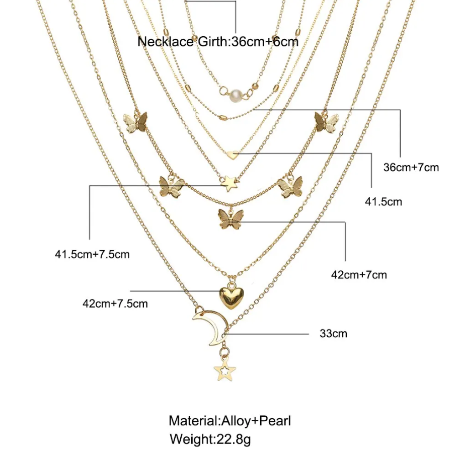 6 Piece Necklace Set in Women's Jewelry Sets - Assorted Styles for ...