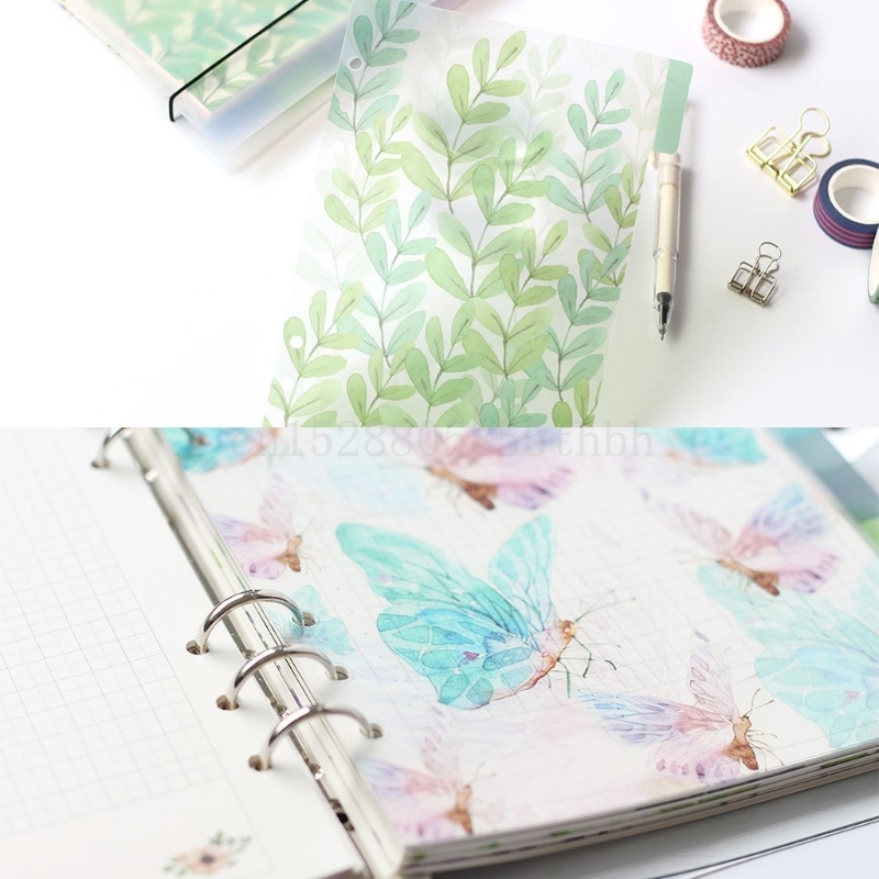 【The Quiet Page】A5 A6 A7 Catoon Clear Divider Index Pages Classified ...