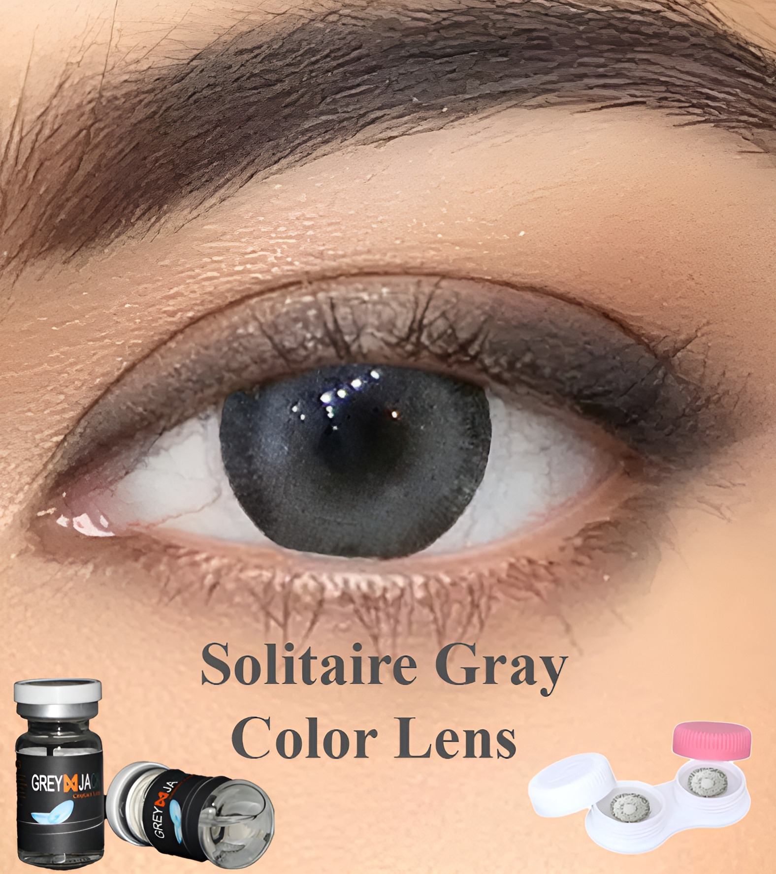 Solitaire Gray color contact lens by GREYJACK | Daraz.com.np