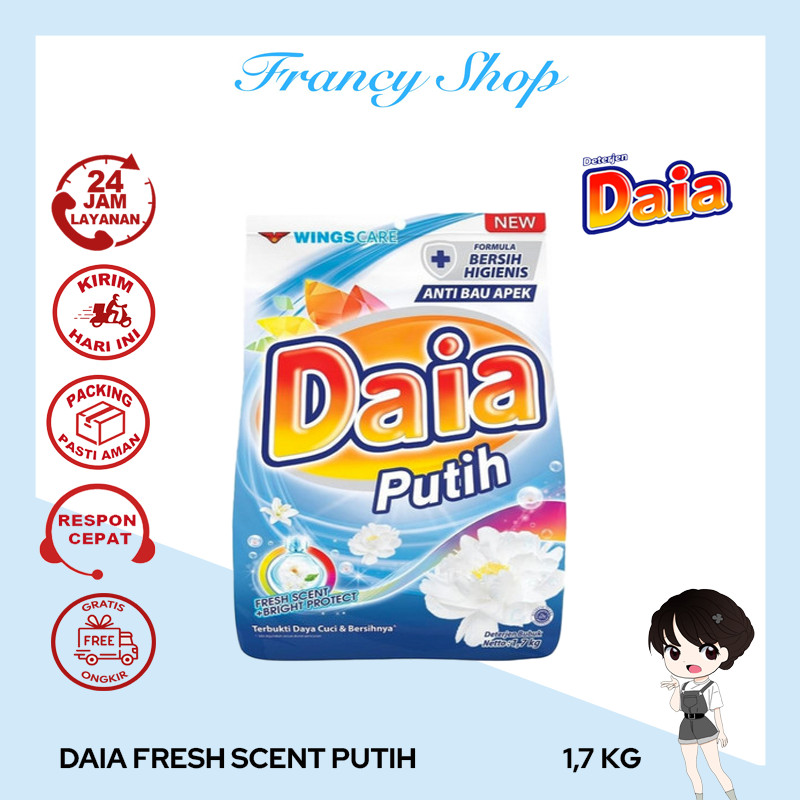 Detergen Bubuk Daia Fresh Scent Putih 1,6 / 1,7 kg | Lazada Indonesia