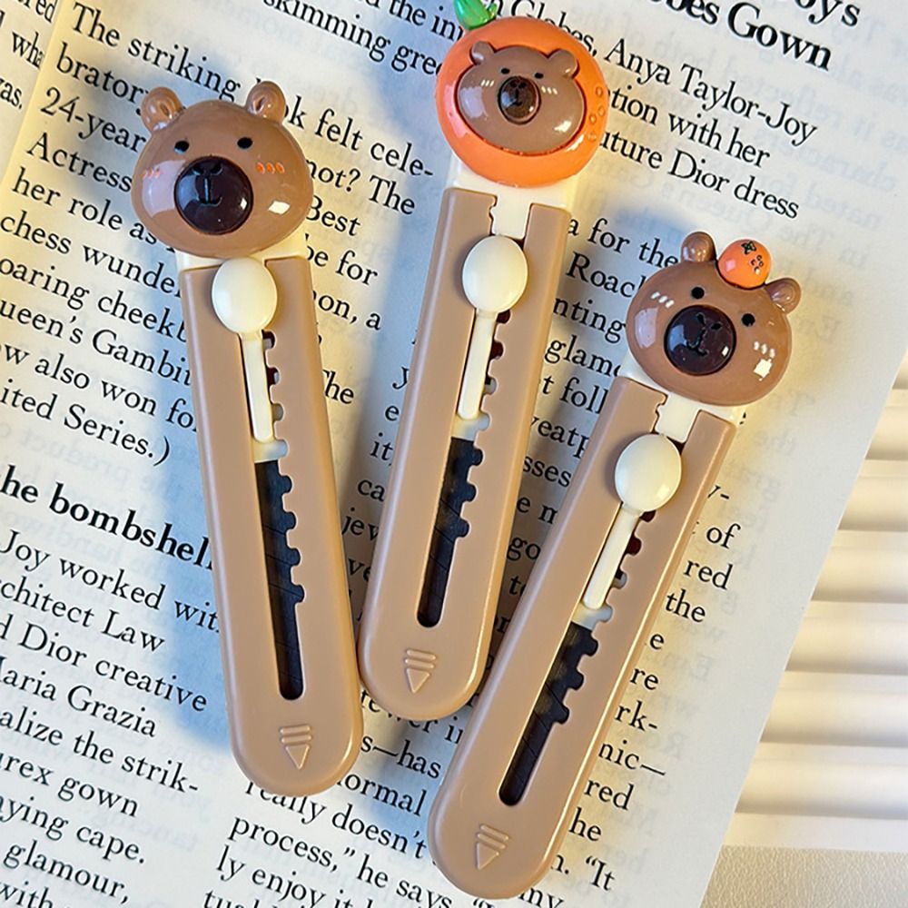 【41702198】Portable Bear Cutter Cute Paper Cutting Tool Retractable ...