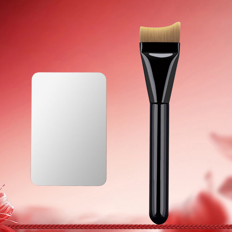Ultra Thin Crescent Foundation Brush Face Contour Brush Color Palette ...