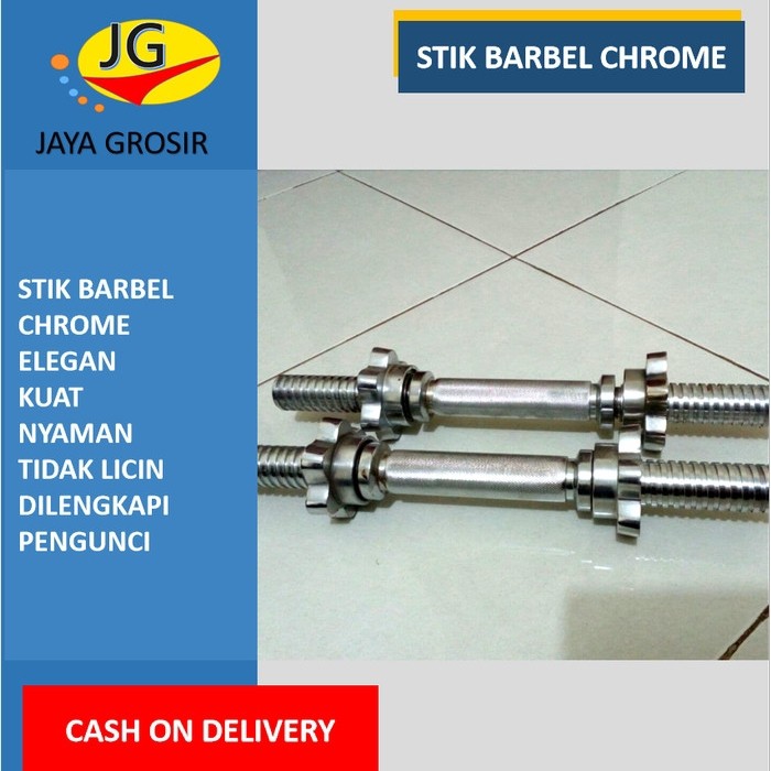stik dumbell barbel besi stick plate dumble piringan diameter 3 cm ...