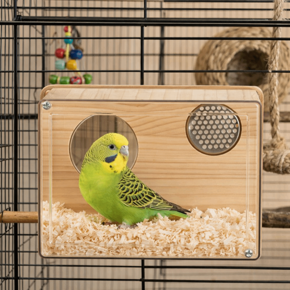 Durable Transparent Parakeet Nesting Box Visible Odor Resistant Wooden ...