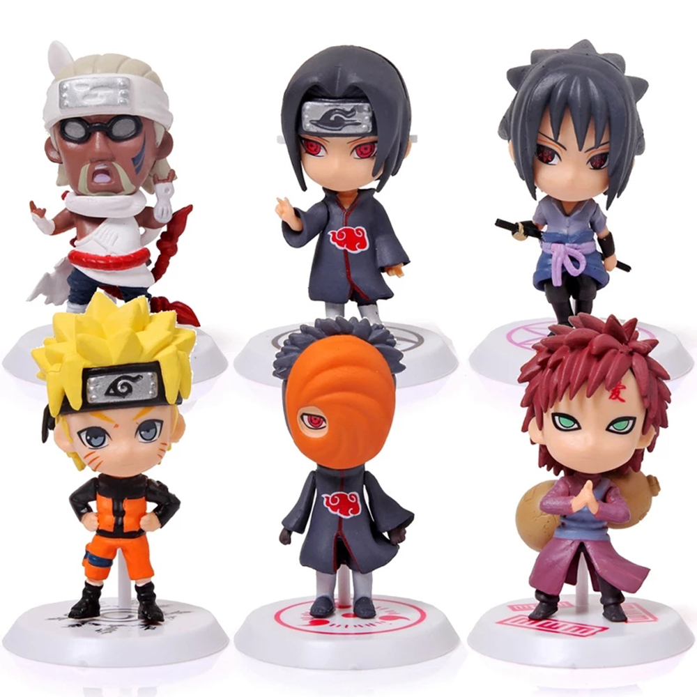 Japan Comics 6pcs/Lot Gaara Model Figurine Obito Itachi Action Figures ...