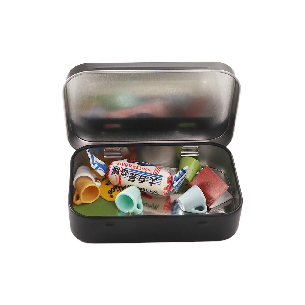 U Disk Tin Black Survival Kit Key Organizer Candy Box Metal Empty Box ...