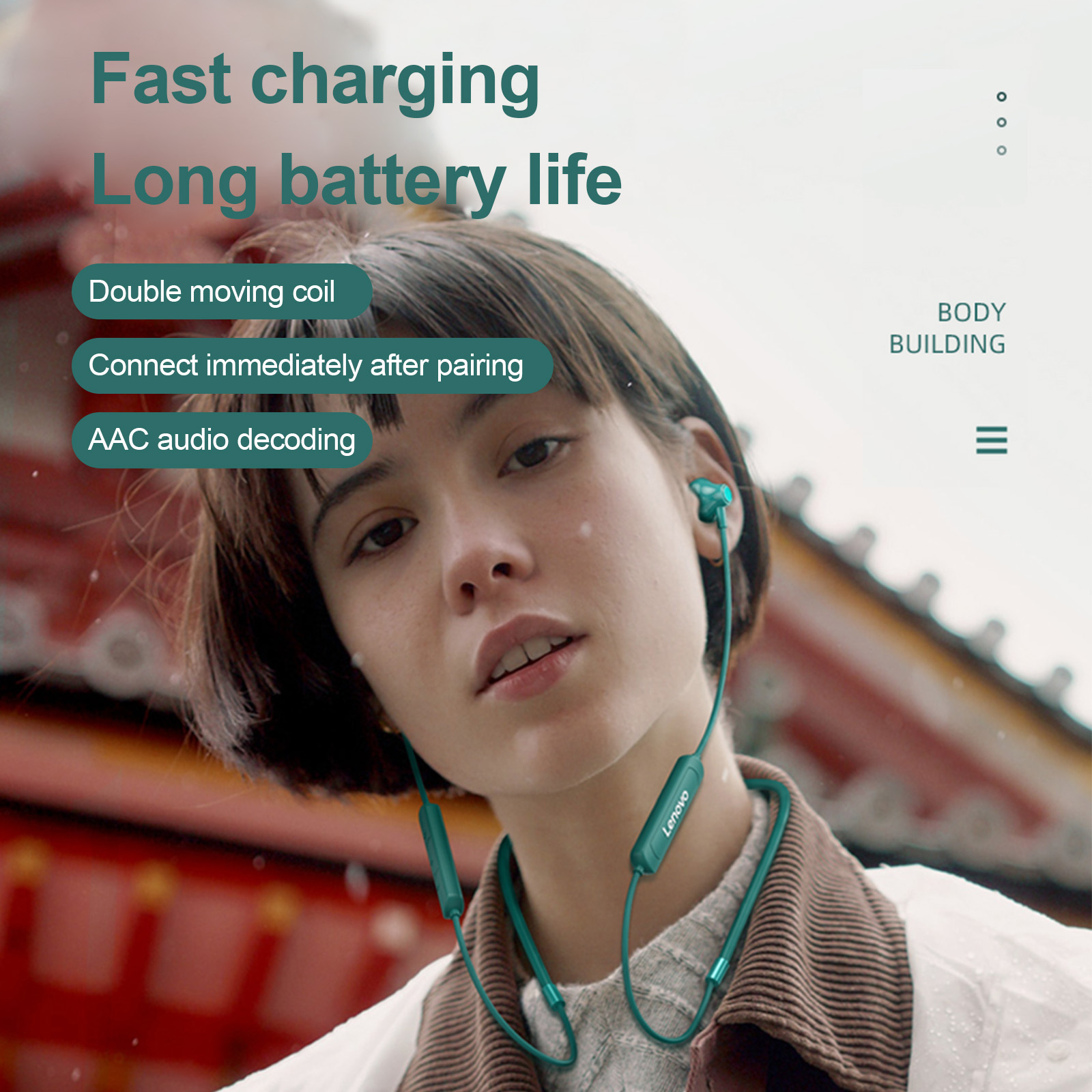 Bluetooth 5.0 Chip HIFI Sound Quality IPX5 Waterproof Sports Headset Magnetic Neckband Earbuds ...